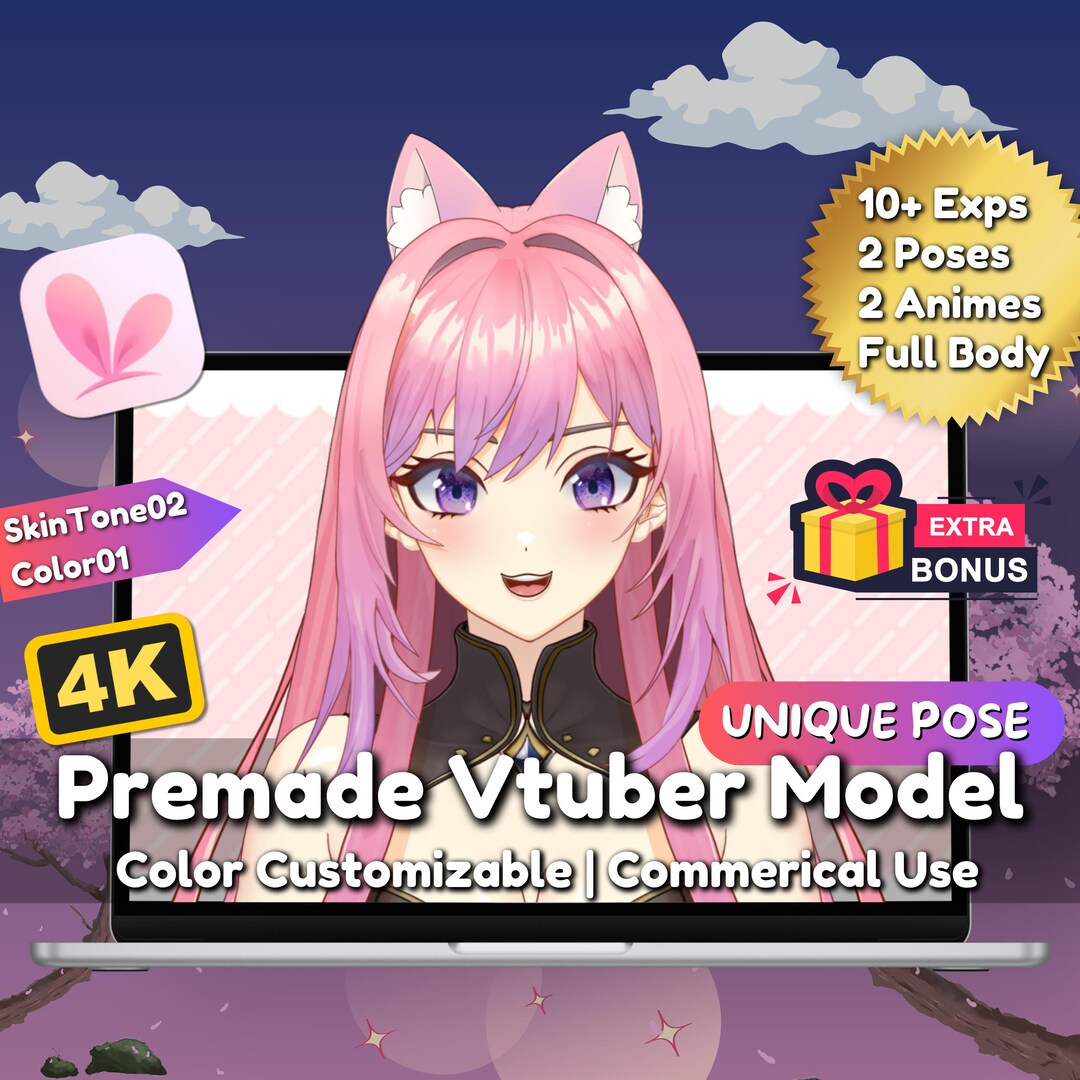 Vtuber Model, Premade Vtuber Model, Vtuber, Live2d, Live2d Vtuber Model ...