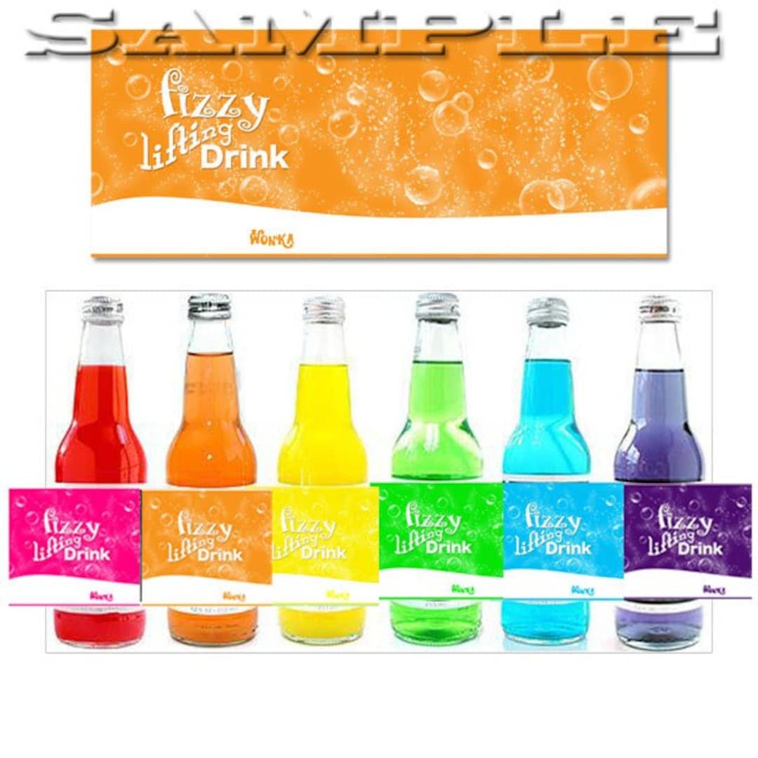 WILLY WONKA Fizzy Lifting Drink Label Instant Download Pop Label for ... WILLY WONKA Fizzy Lifting Drink Label Instant Download Pop Label for ...