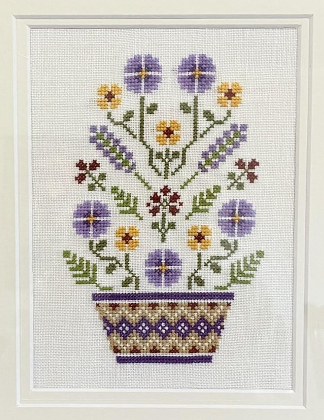 Wildflower Basket Cross Stitch Pattern - Etsy
