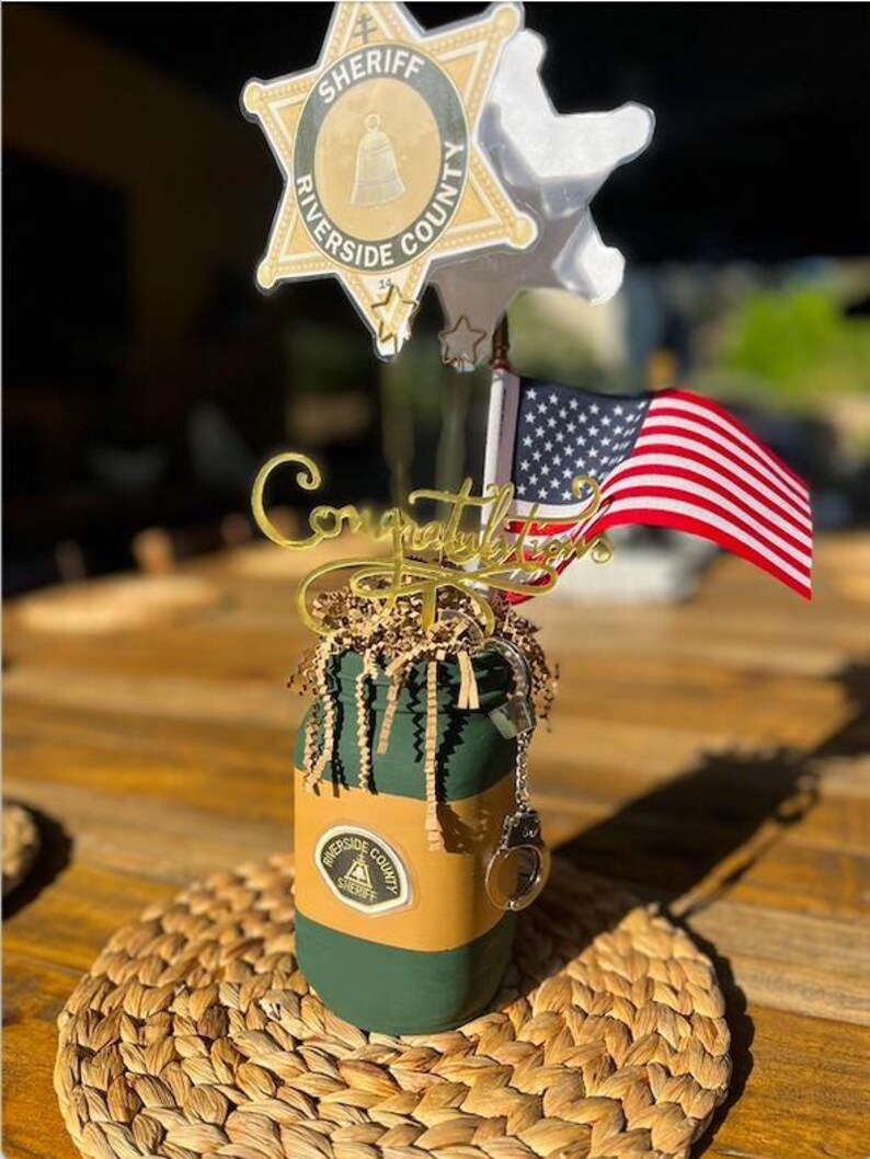 Correctional Deputy Mason Jar Centerpiece - Etsy