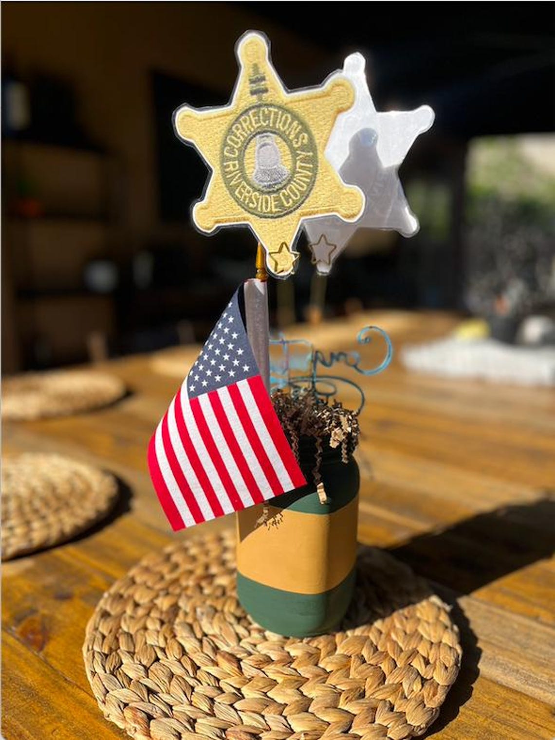 Correctional Deputy Mason Jar Centerpiece - Etsy
