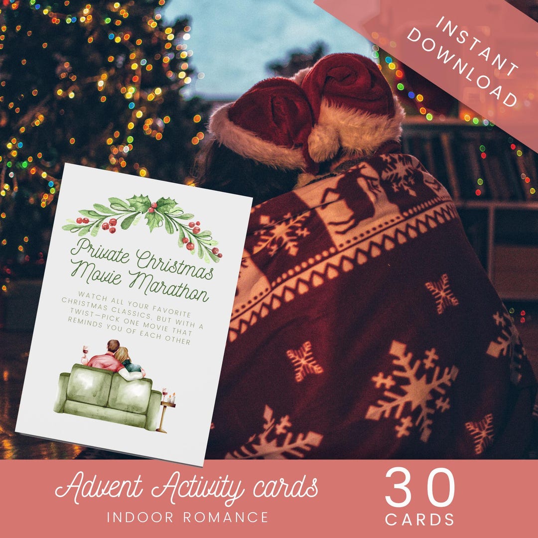 30 Printable Indoor Christmas Activity Cards for Couples Indoor ...