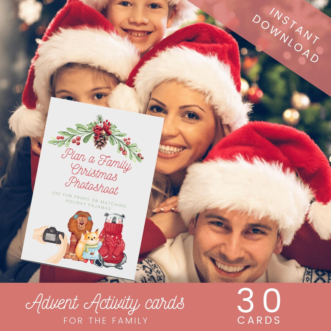 30 Printable Family Christmas Activity Cards Family Christmas ...
