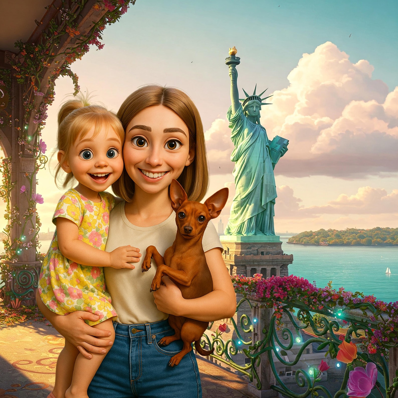 Personalized Cartoon Animated Characters, Custom Draw Cartoon Portrait ...