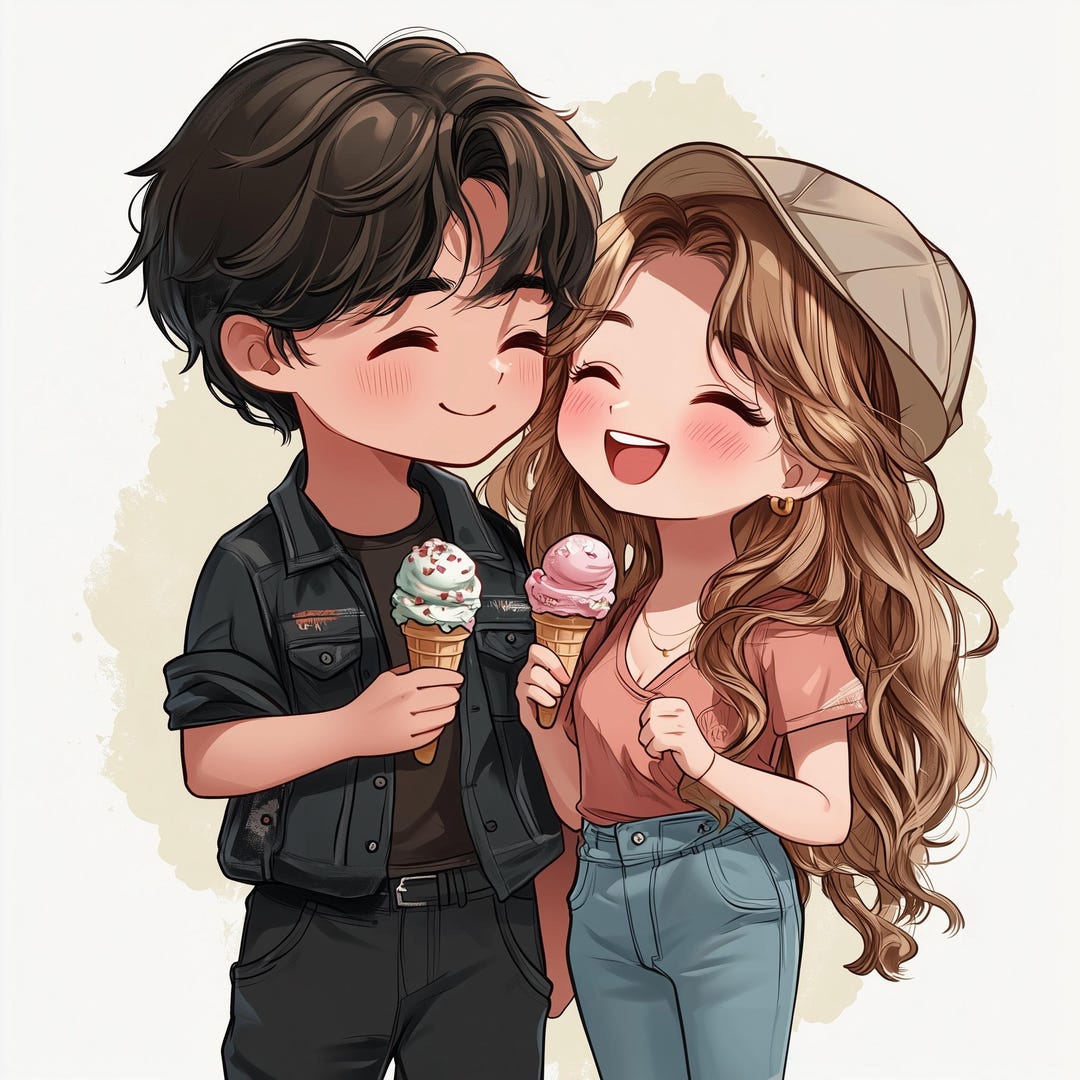 Custom Kawaii Portrait, Couple Portrait Kawaii, Chibi Portrait, Chibi ...