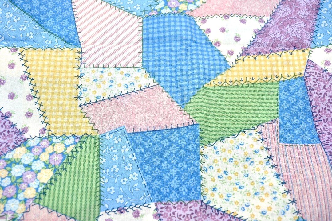 Vintage Cranston Fabric - Pastel Calico Patchwork Print - Cotton by the Half Yard - Etsy