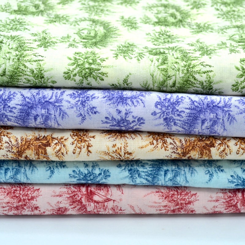 Toile Fabric - Etsy