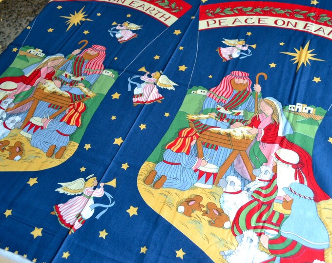 Susan Winget Stocking Fabric Panel to Cut and Sew - Peace on Earth ...