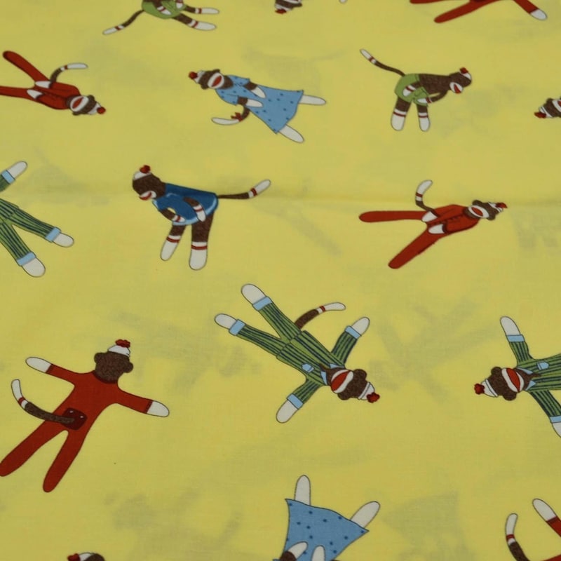 Sock Monkey Fabric - Etsy