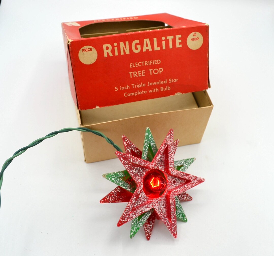 Vintage Electrified Christmas Tree Topper Light - Leco Ringalite ...