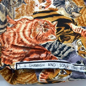 Vintage Shamash & Sons Fabric - Lots of Cats Variety - Broadcloth ...