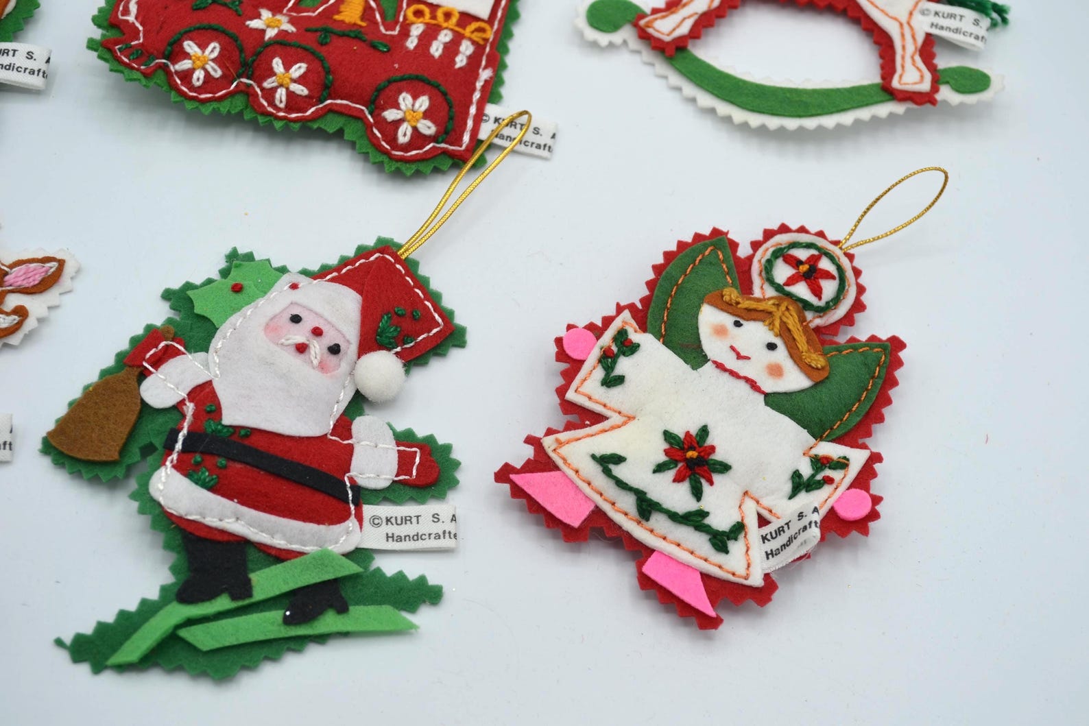 Vintage Felt Christmas Ornaments - Kurt Adler Collection of 7 - Etsy