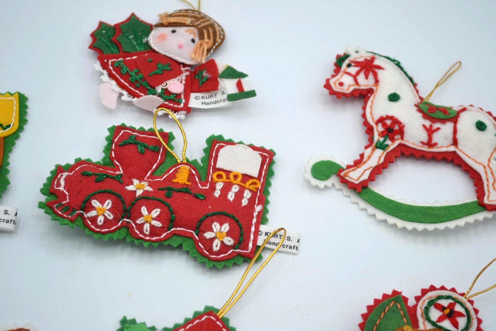 Vintage Felt Christmas Ornaments - Kurt Adler Collection of 7 - Etsy