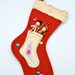 Vintage Christmas Stocking Red Felt With Spun Cotton Snowmen - Etsy