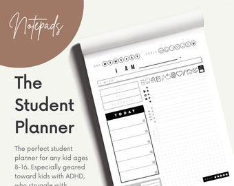 UNDATED Student Notepad Planner - Etsy