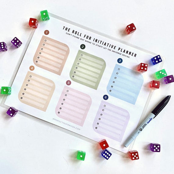 ROLL FOR INITIATIVE Adhd Planner Game Board | Etsy