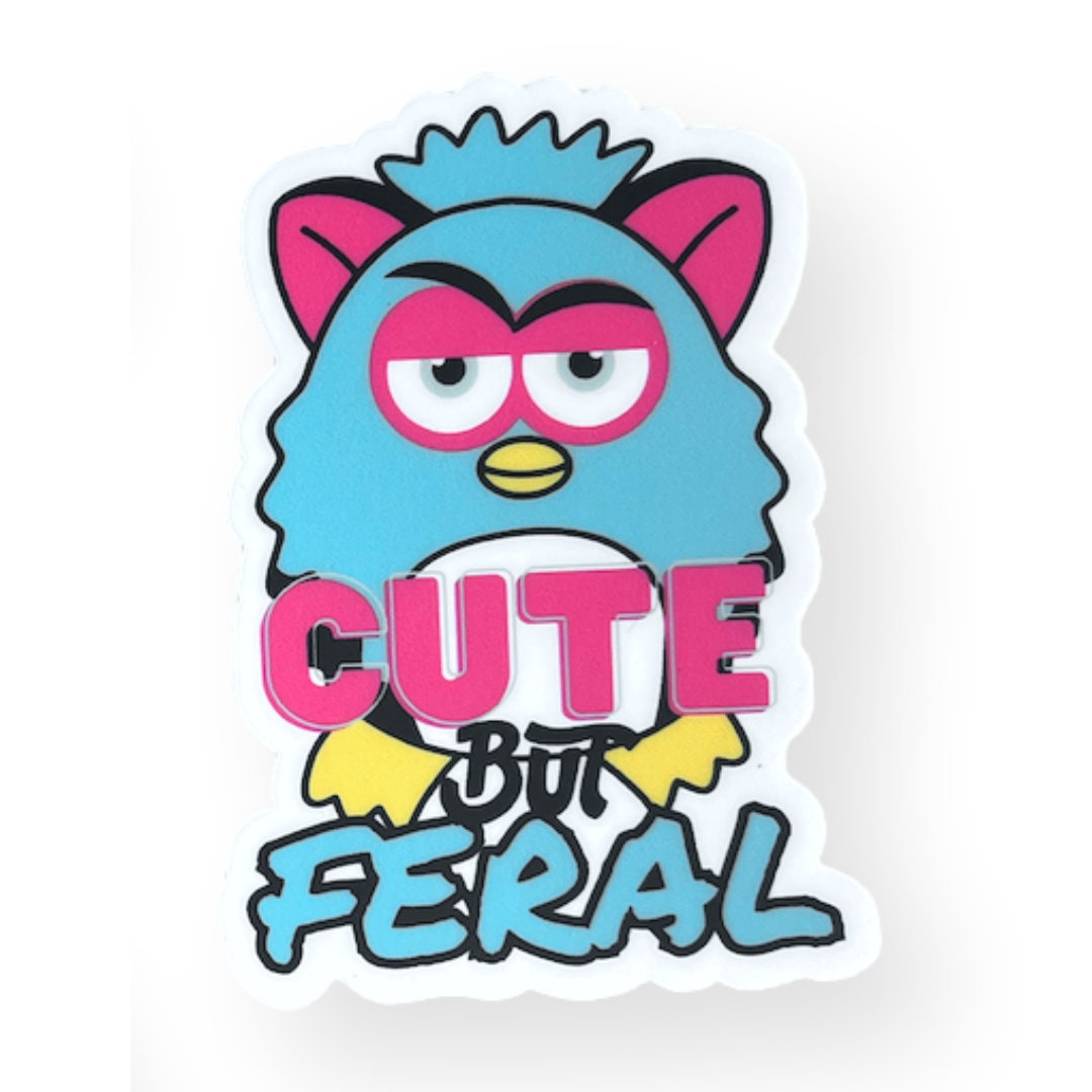 CUTE BUT FERAL Sticker - Etsy