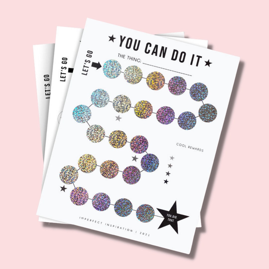 MILD SCRATCH OFF Goal Tracker 5 Sheets - Etsy