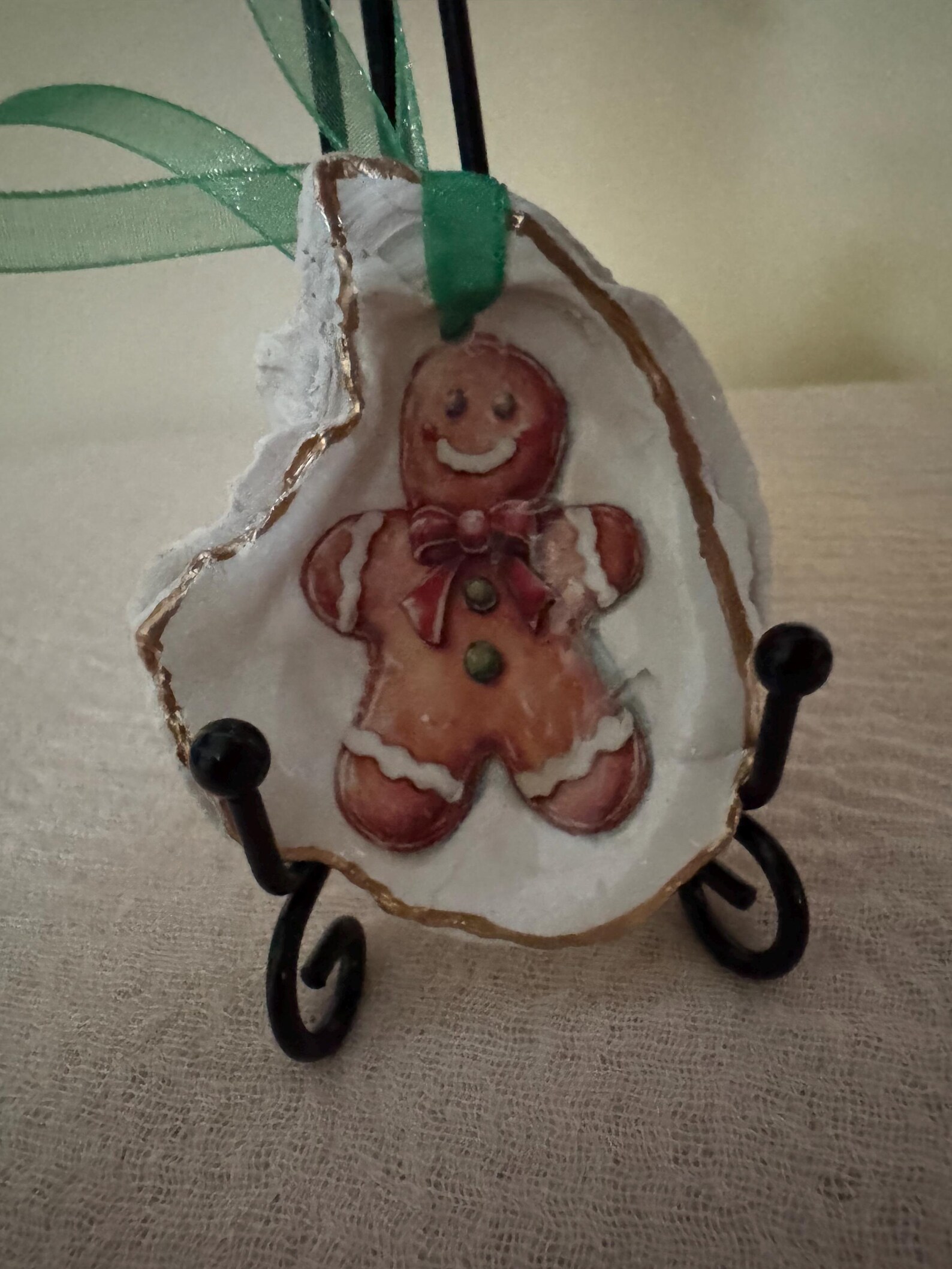 Oyster Shell Gingerbread Man: Coastal Christmas Decor - Etsy
