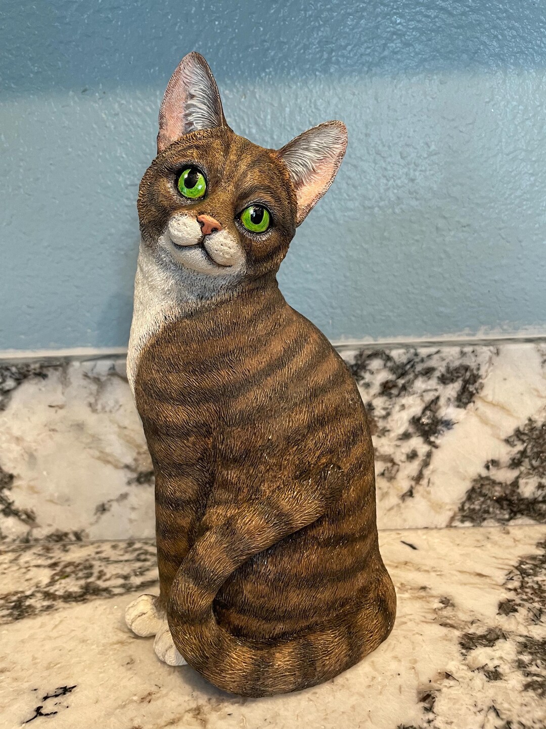 Vintage Danbury Mint Tabby Cat Statue “purrfect Portrait” (1980’s) - Etsy