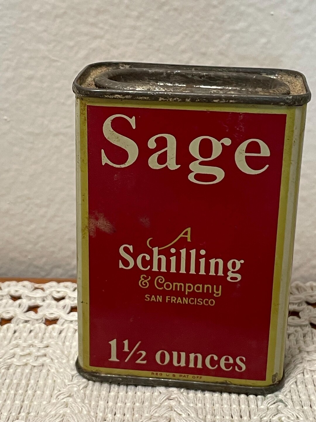 1930’s Antique Schilling Spice Container - Sage - Etsy