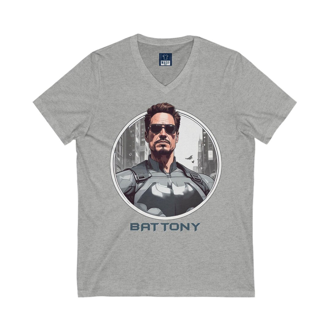Battony Tony Stark as Batman V-neck - Etsy