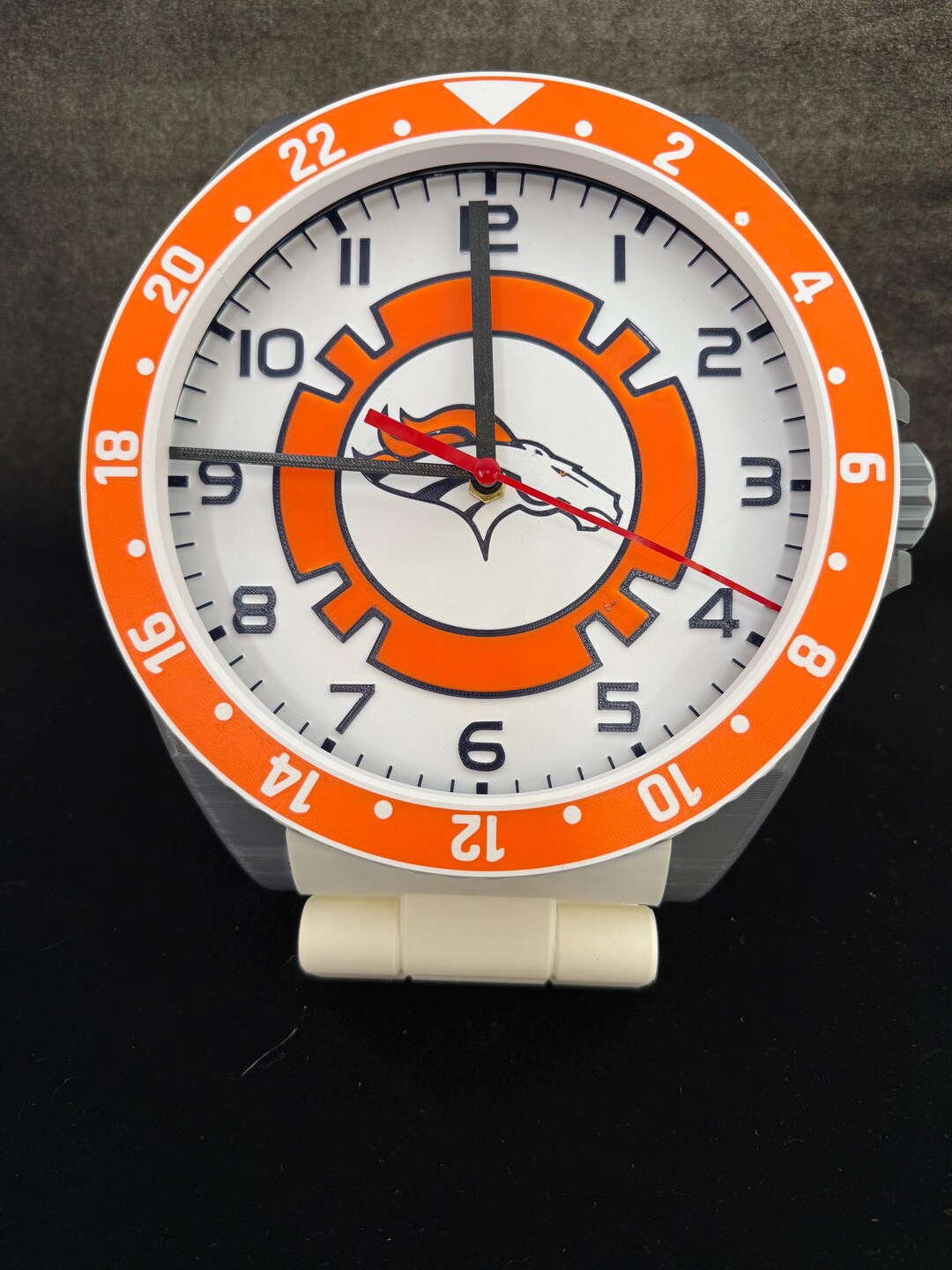 Broncos NFL Desk Clock – Football Wall Clock – Denver Broncos Gift ...