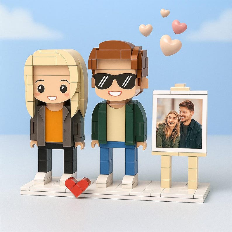Custom Wedding Brick Mini Figures, Personalized Block Art, Couple Brick ...