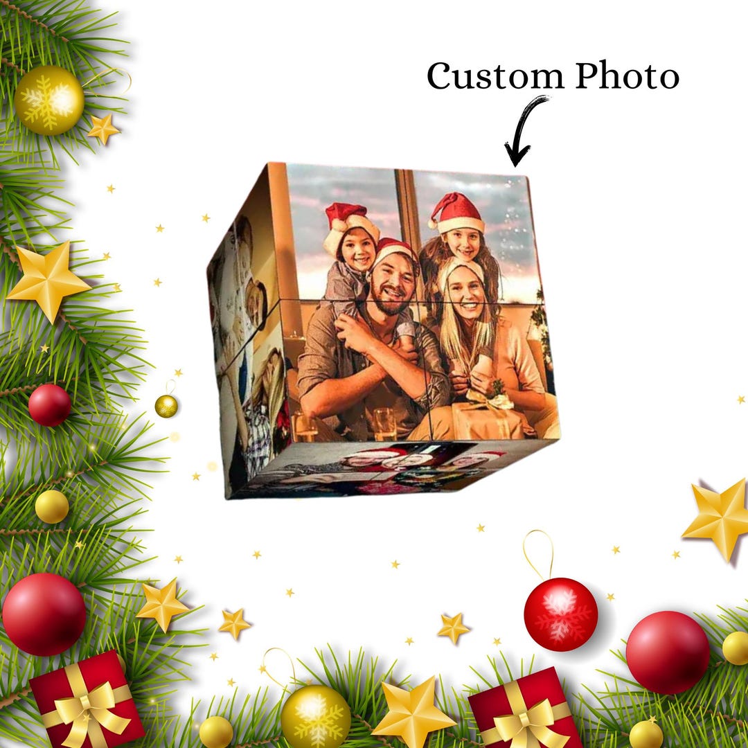 Custom Photo Cube 3D Photo Cube Picture Cube Wedding Couples Photo Gift ...
