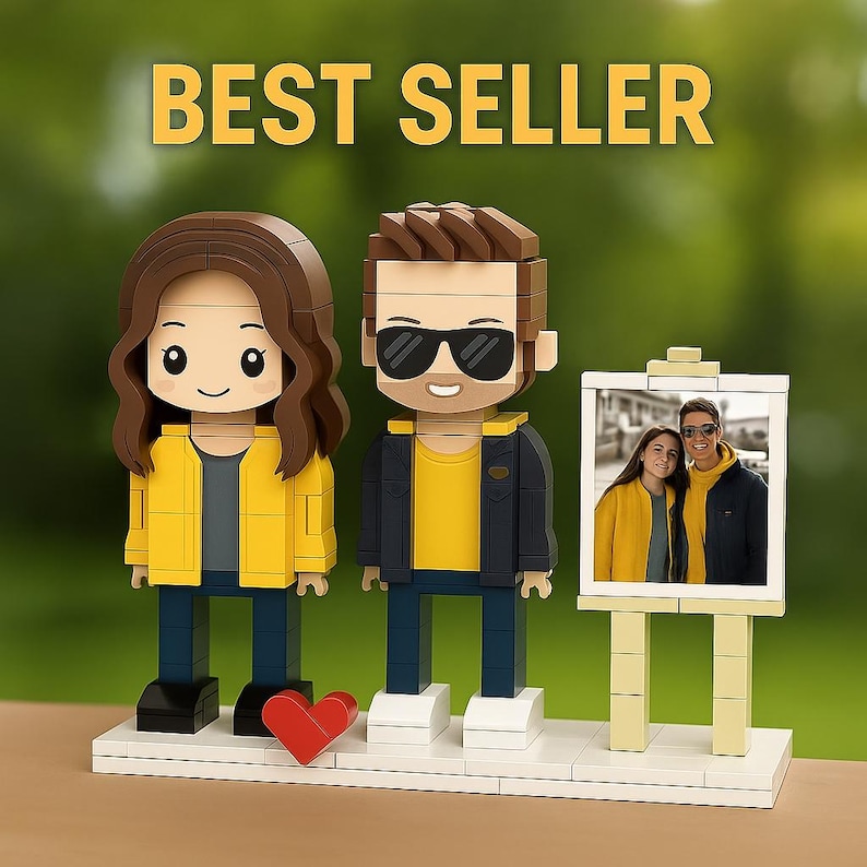 Custom Wedding Brick Mini Figures, Personalized Block Art, Couple Brick ...