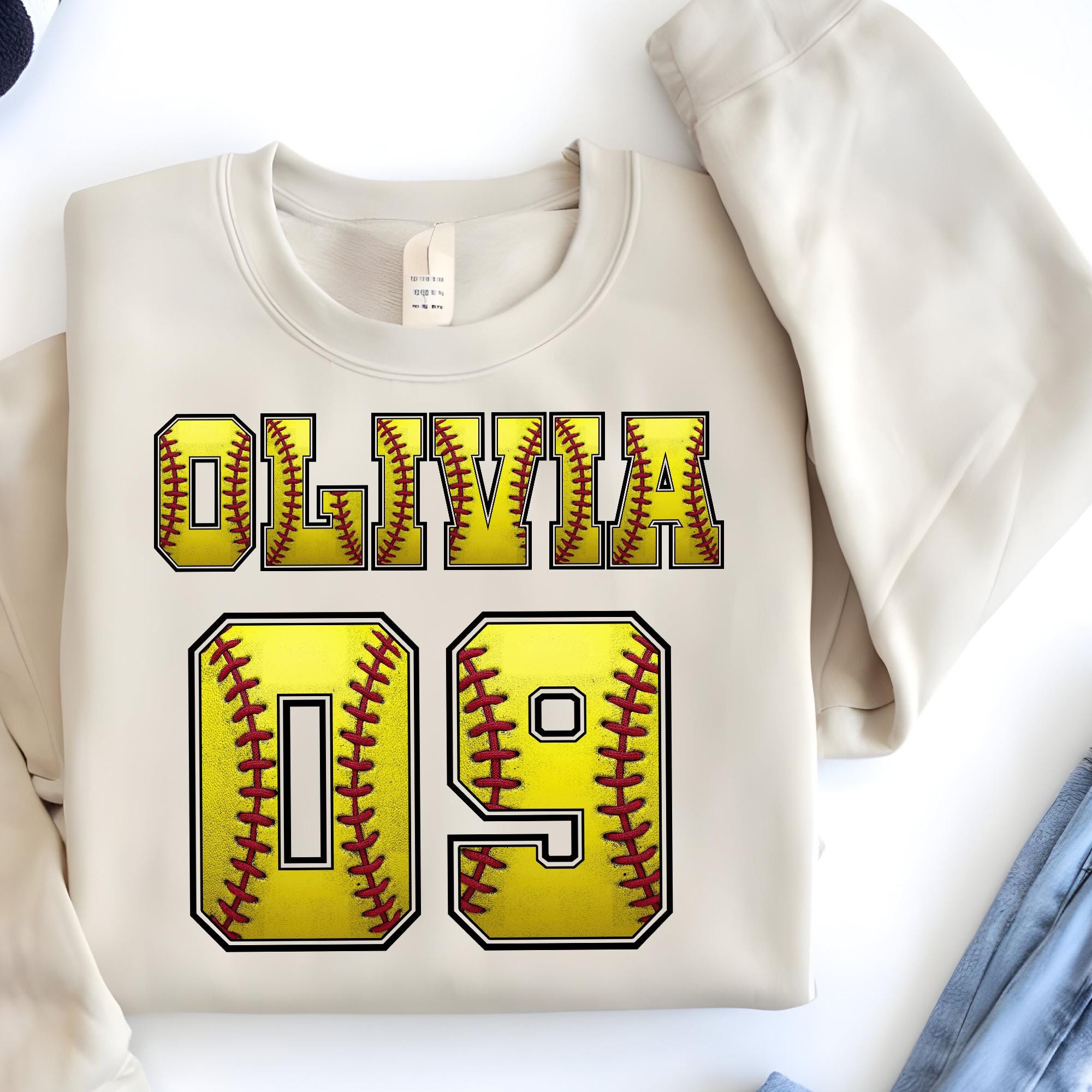 Realistic Softball Font PNG Bundle, Varsity Letters Design, Softball ...