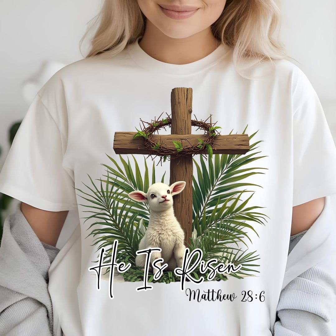 True Easter PNG, He is Risen, Lamb Crown of Thorn Cross Palm Jesus ...