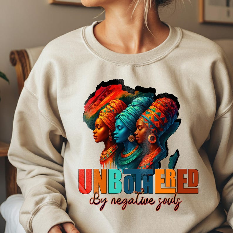 Unbothered by Negative Souls PNG, Positive Vibes T-shirt Design ...