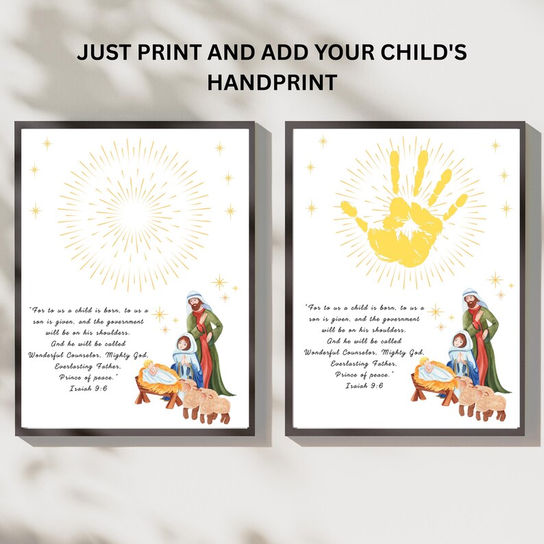 Nativity Handprint Craft: Christian Christmas Keepsake (instant ...