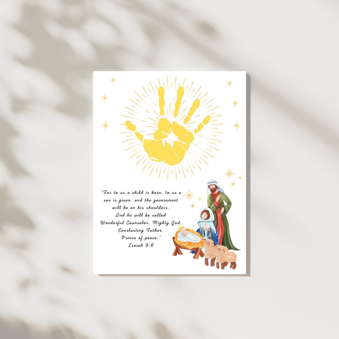 Nativity Handprint Craft: Christian Christmas Keepsake (instant ...