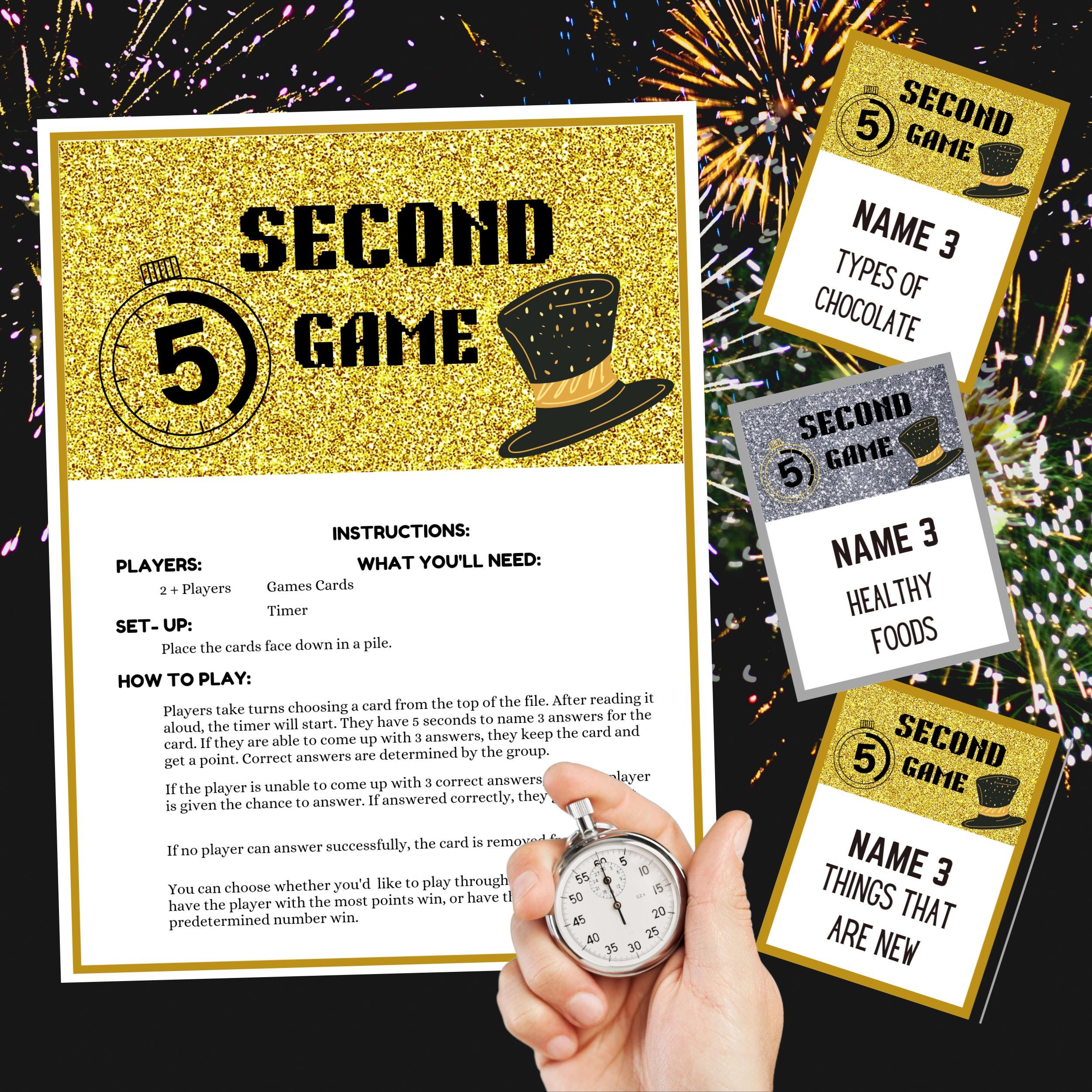 New Year's 5 Second Game Bundle, Holiday Party (digital Download) - Etsy