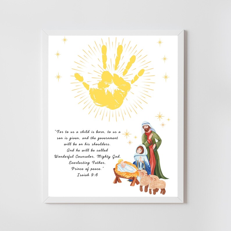 Nativity Handprint Craft: Christian Christmas Keepsake (instant ...