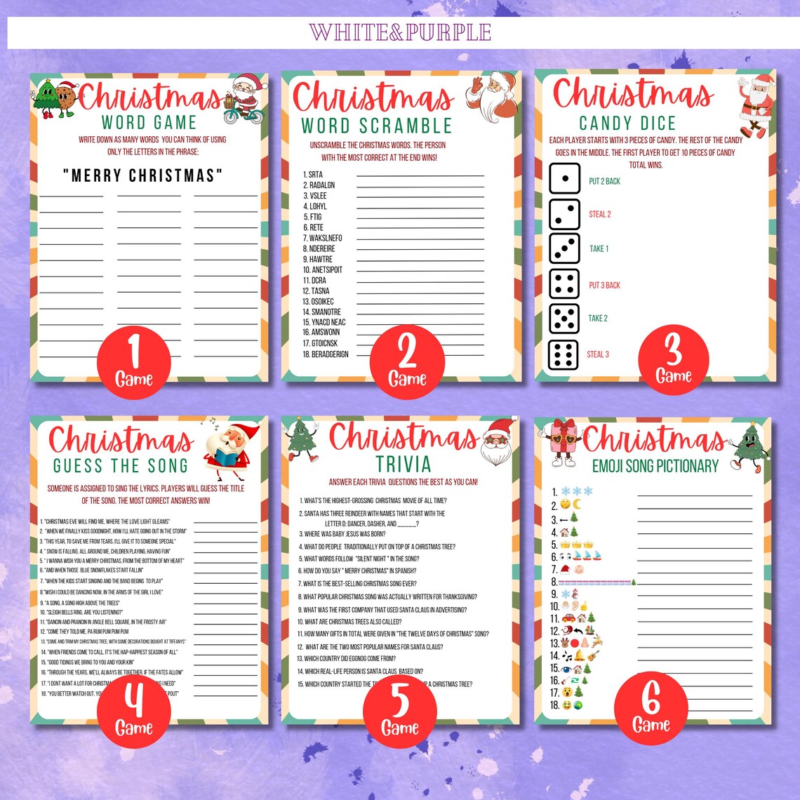 Christmas Game Bundle Printables | Christmas Party Games | Christmas ...