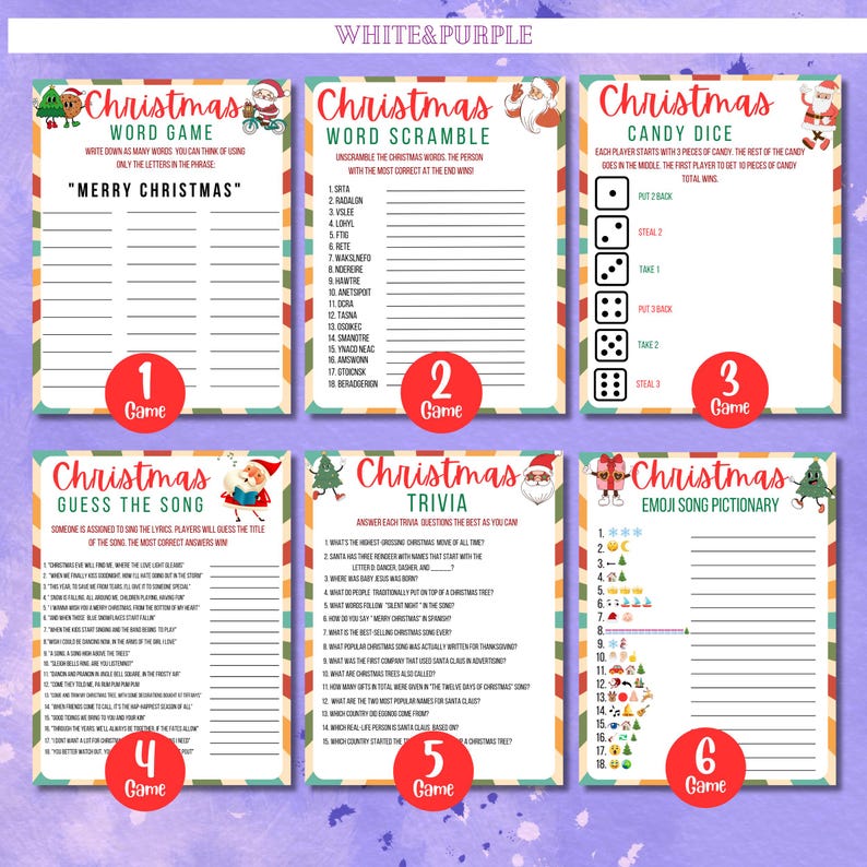 Christmas Game Bundle Printables | Christmas Party Games | Christmas ...