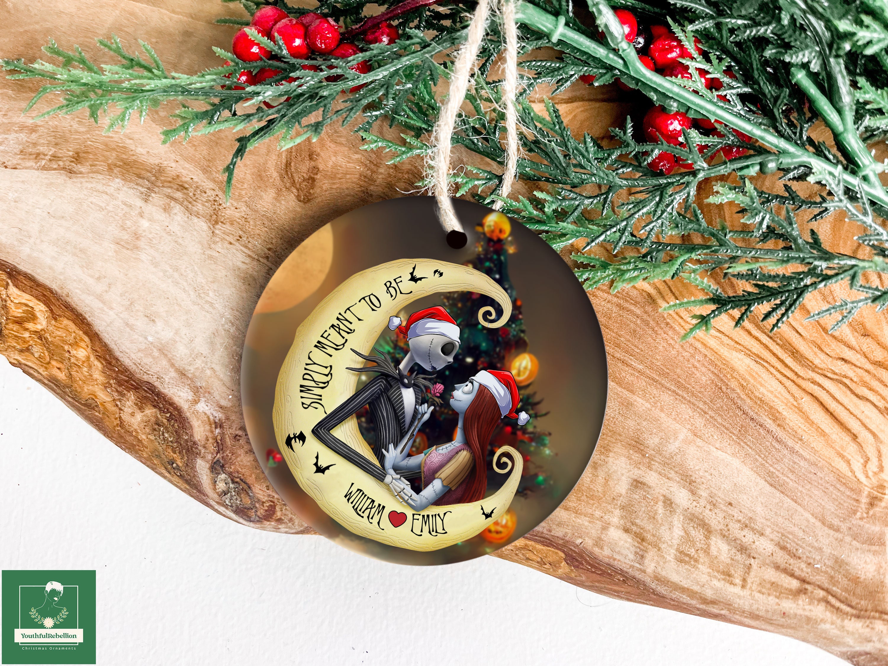 Personalized Nightmare Before Christmas Ornament, Jack And Sally ...