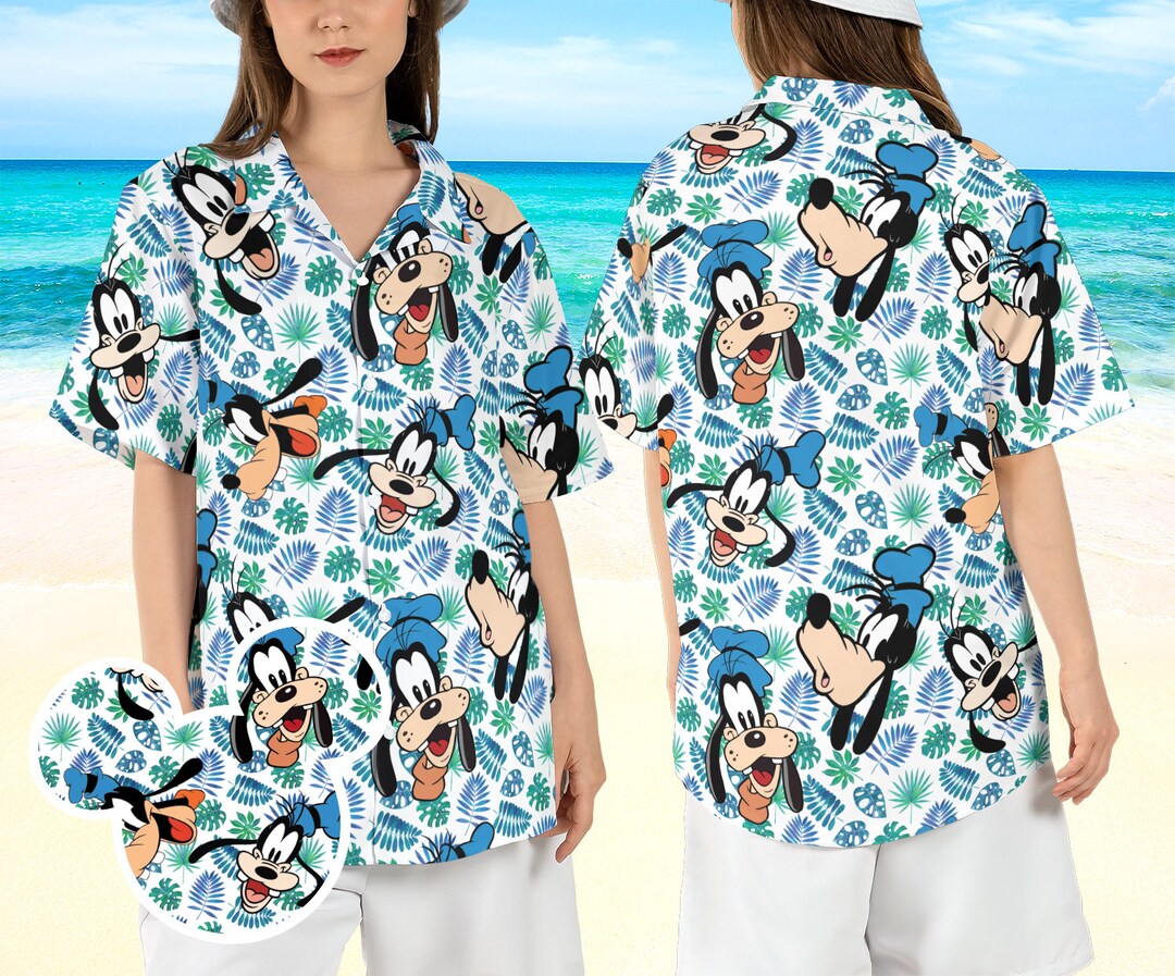 Goofy Beach Hawaiian Shirt, Tropical Goofy Dog Hawaii Shirt, Goofy ...