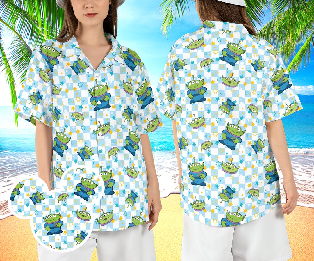 Pixar Aliens Hawaiian Shirt, Toy Story Aliens Hawaii Shirt, Green ...