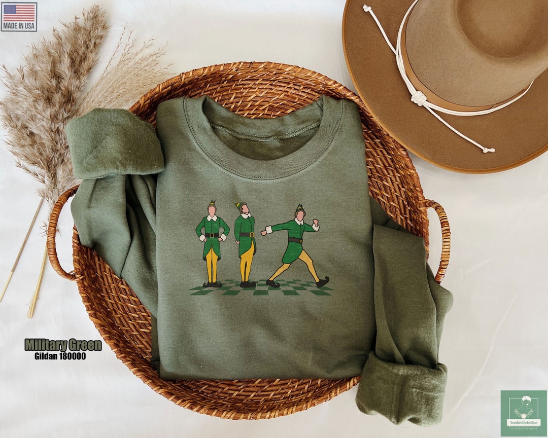 Buddy the Elf Portrait Christmas Comfort Colors Sweatshirt, Funny Elf ...