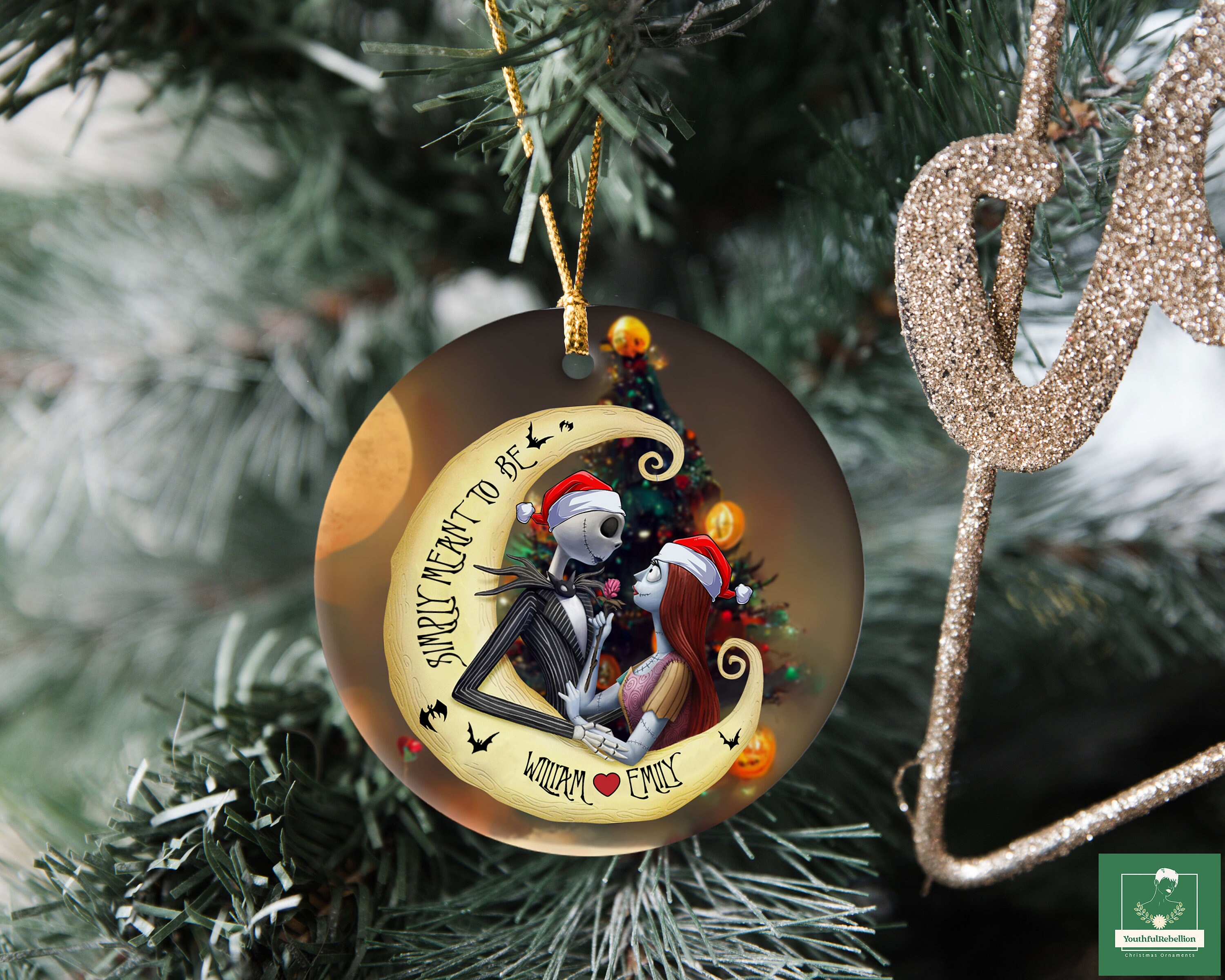 Personalized Nightmare Before Christmas Ornament, Jack And Sally ...