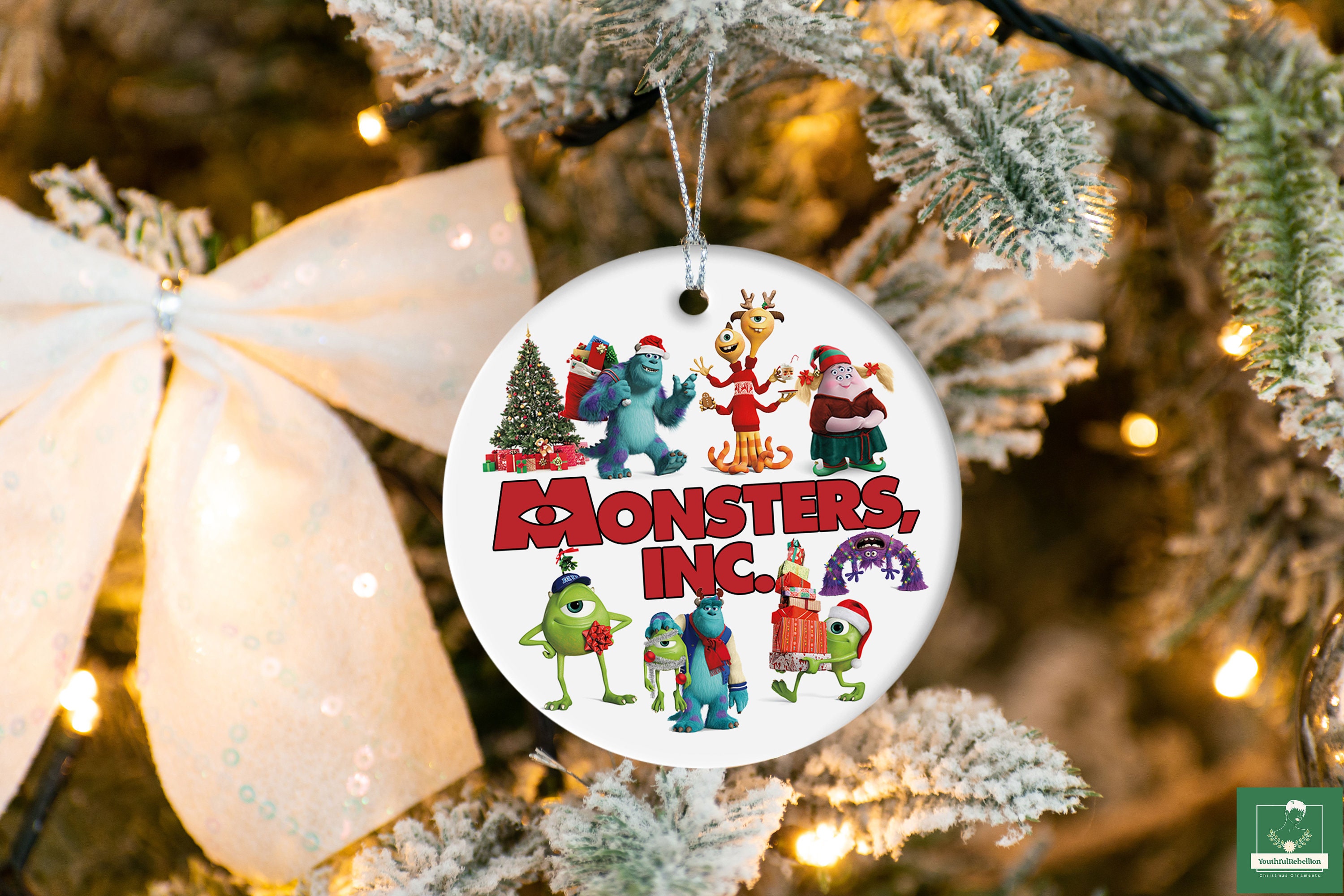 Monster Inc Christmas Ornament, Disney Monsters Inc Movie Characters ...