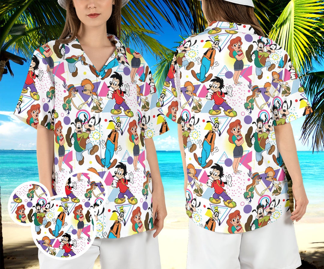 Goofy Movie Characters Hawaiian Shirt, Max Goof Roxanne Hawaii Shirt ...