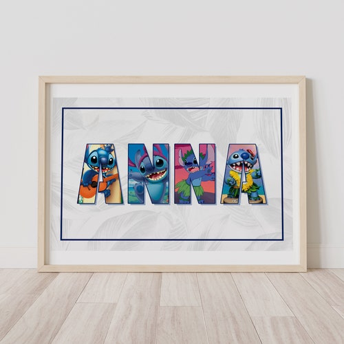 Stitch Print Lilo and Stitch Watercolor Art Nursery Print - Etsy