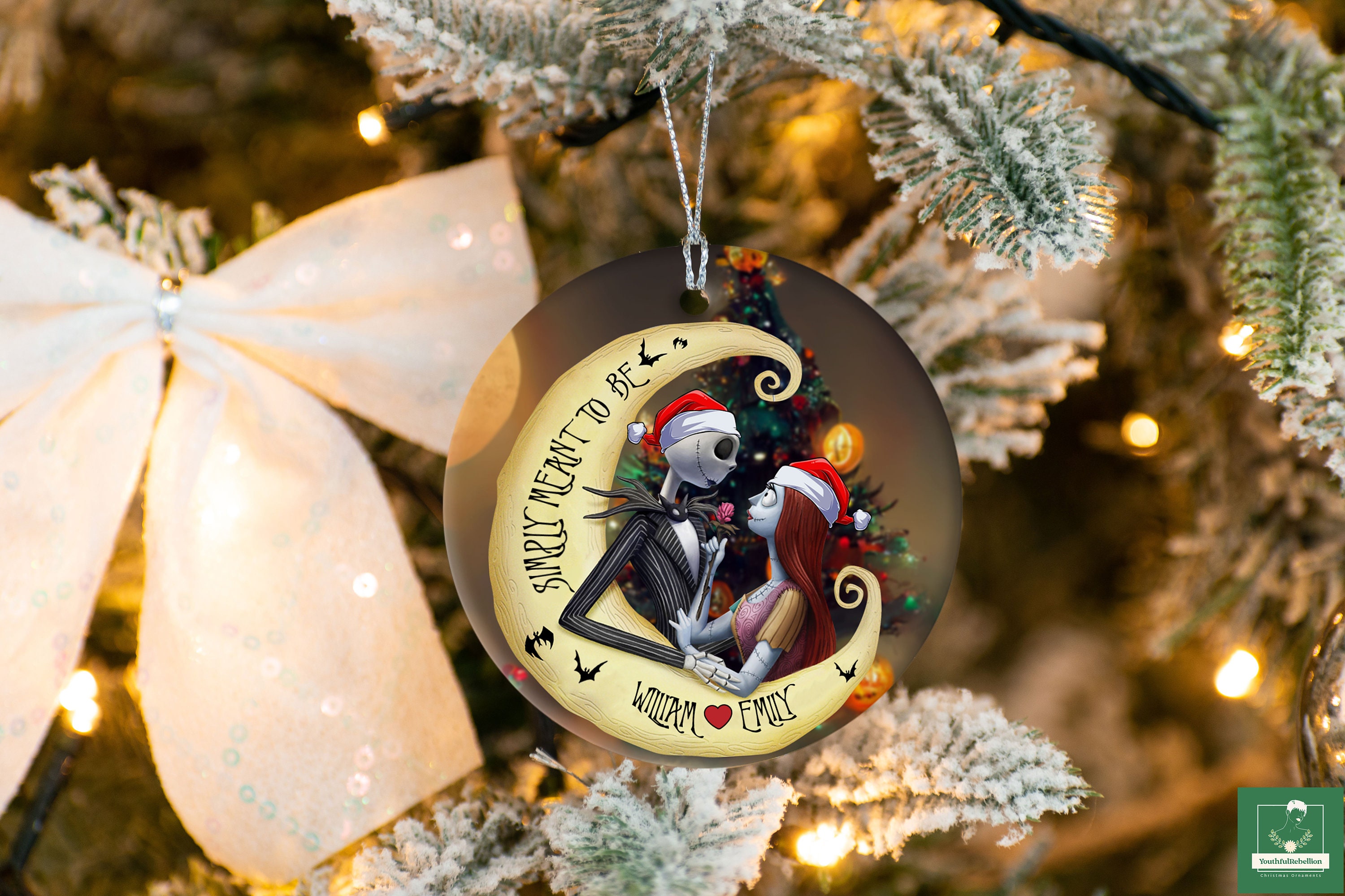 Personalized Nightmare Before Christmas Ornament, Jack And Sally ...