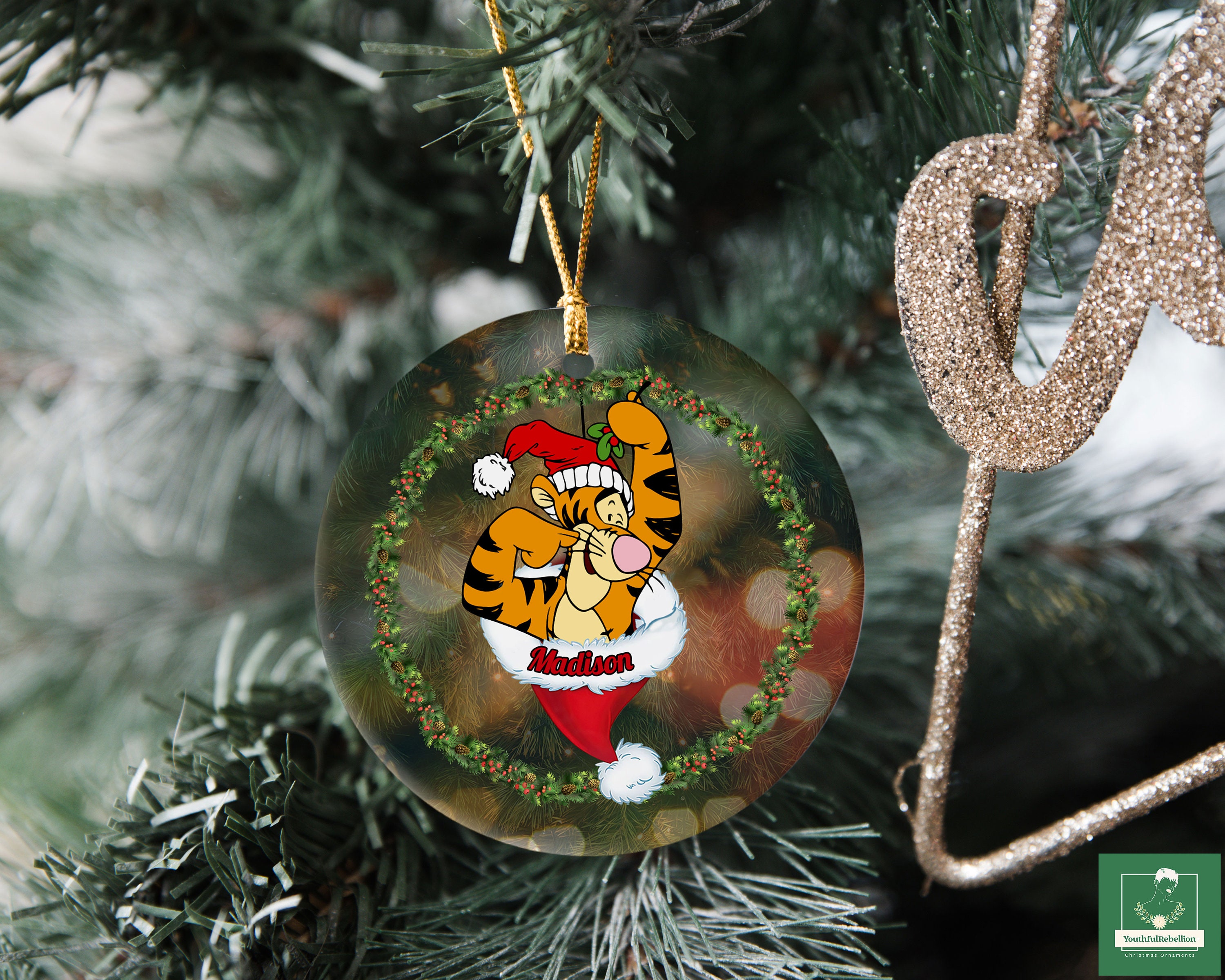 Personalized Tigger Christmas Ornament, Tigger Tiger Ornament, Winnie ...