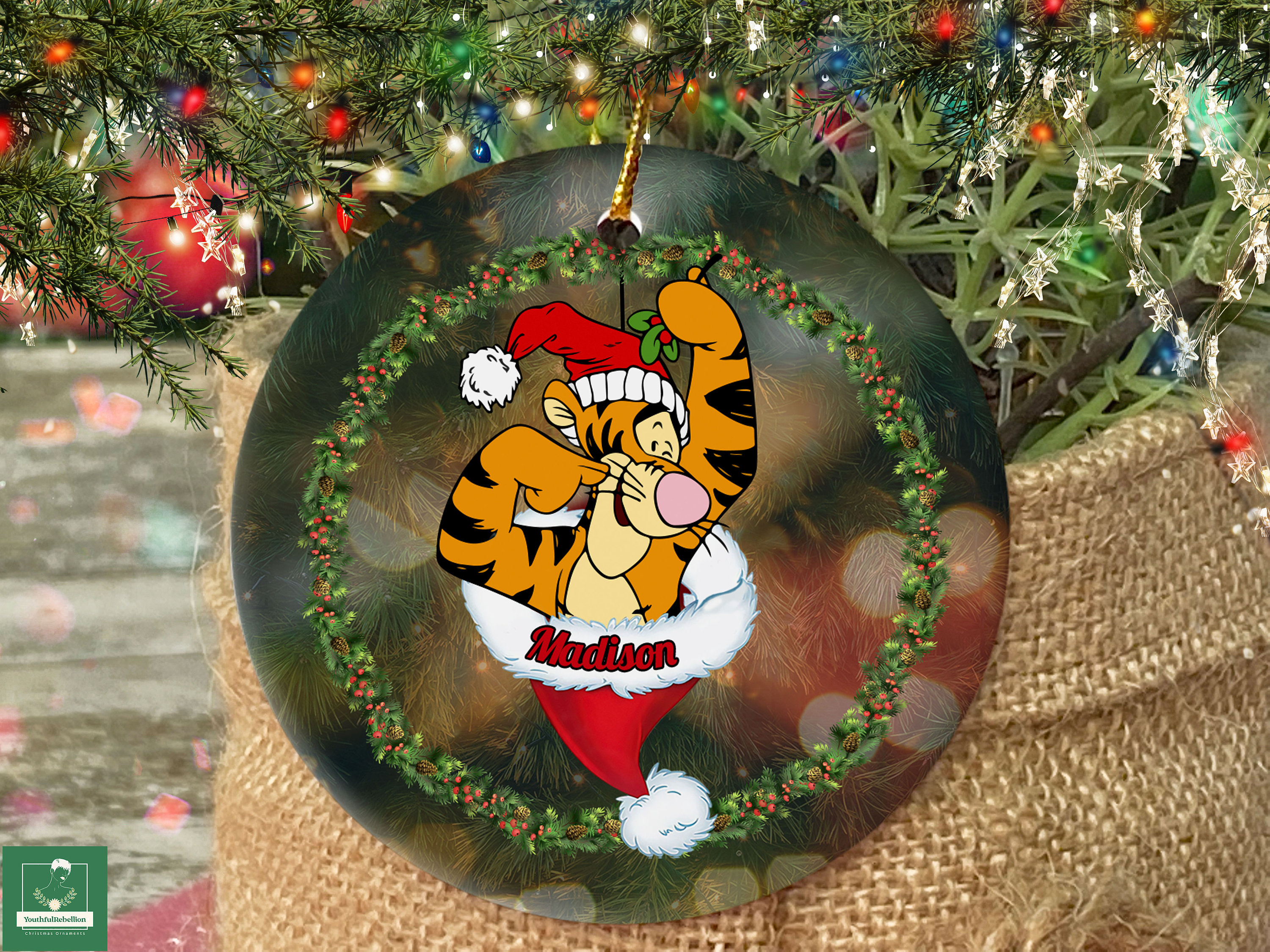 Personalized Tigger Christmas Ornament, Tigger Tiger Ornament, Winnie ...